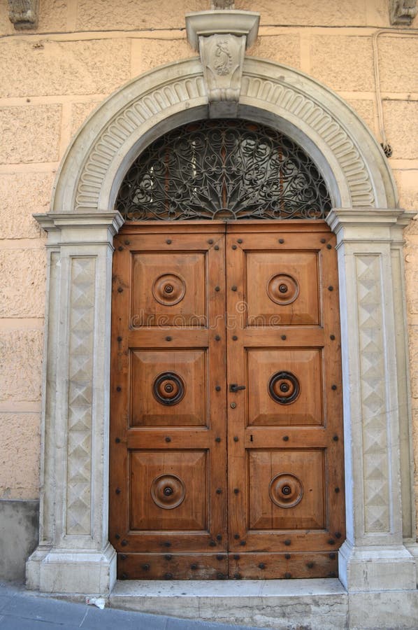 Old italian front door stock photo. Image of window, door - 72257750