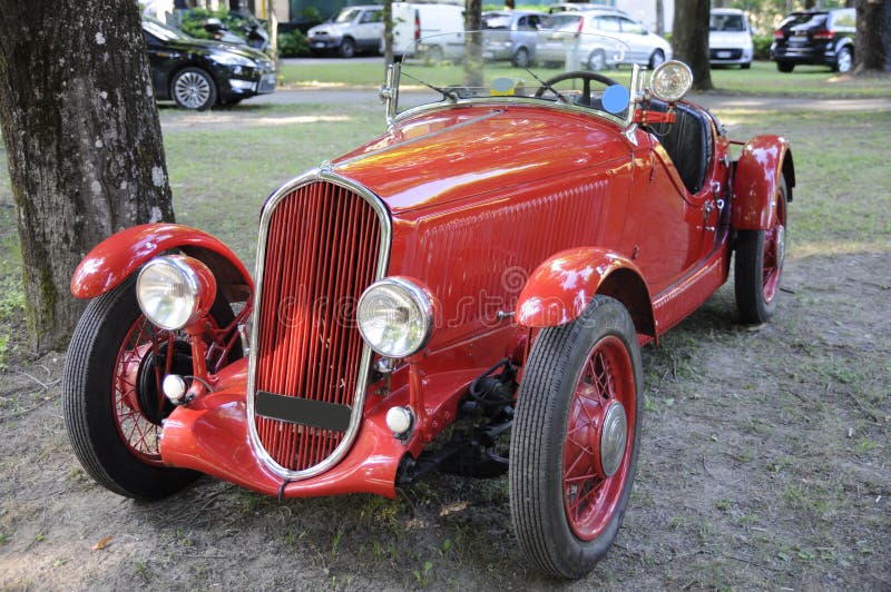 Old italian spider car stock photo. Image of veteran - 32101934
