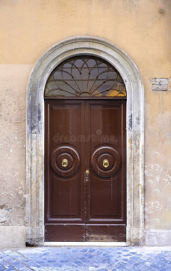 Vintage italian front door stock image. Image of front - 13579785