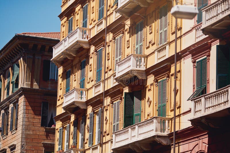 Old Italy Windows and Wall Background Texture. Stock Image - Image of ...