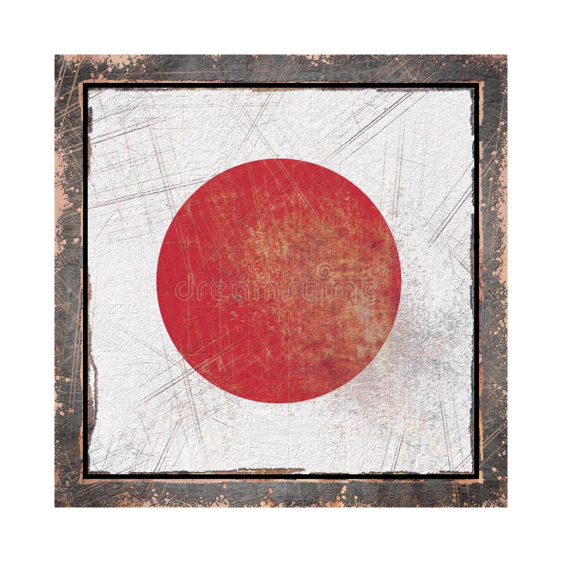 Old Japan flag stock illustration. Illustration of frame - 109449961