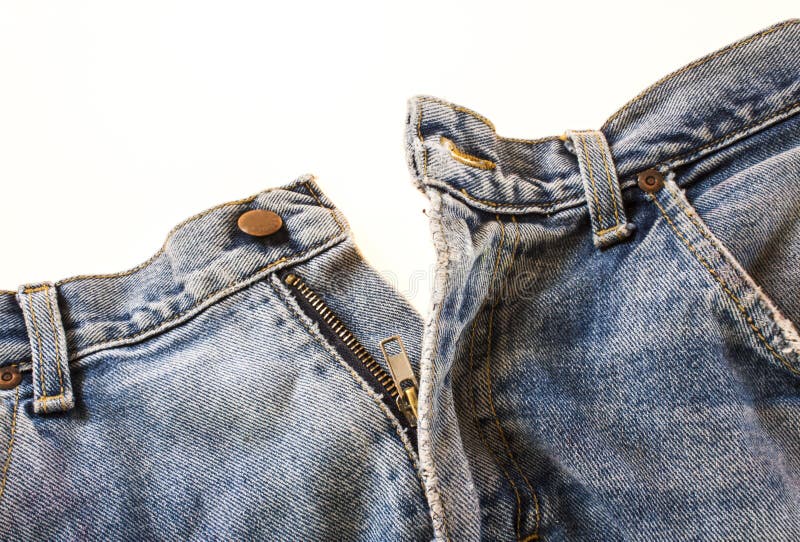 Old jeans isolated stock photo. Image of clothing, object - 25793164