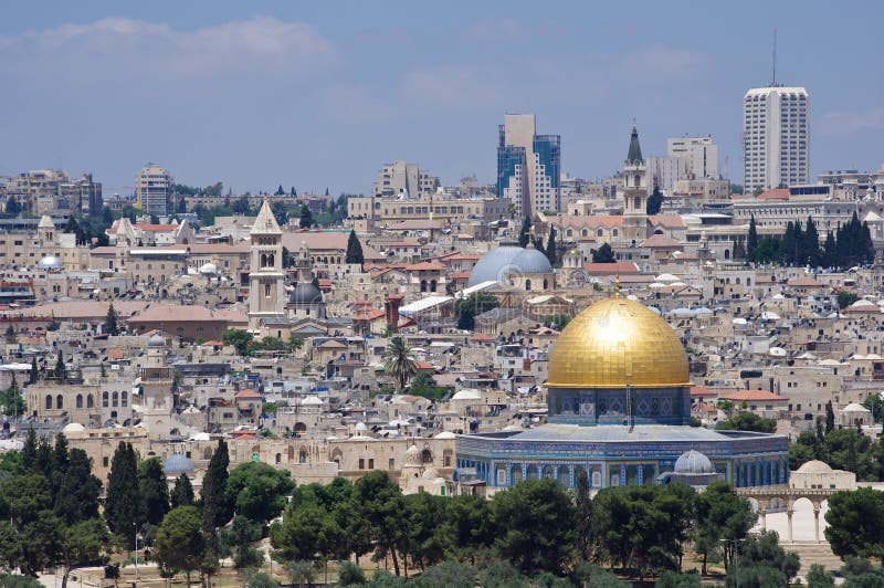 Old Jerusalem cityscape stock photo. Image of middle - 19884018