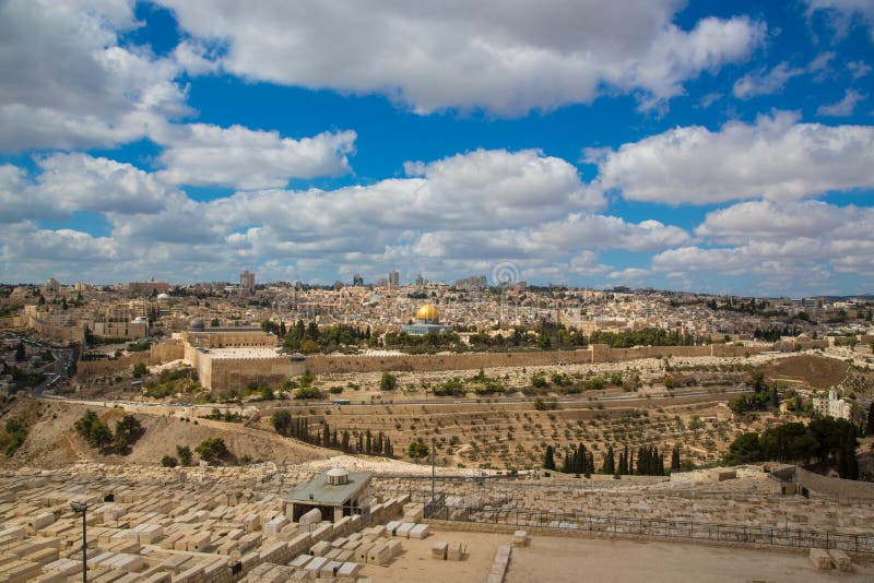 Old Jerusalem view stock photo. Image of panorama, omar - 37613208