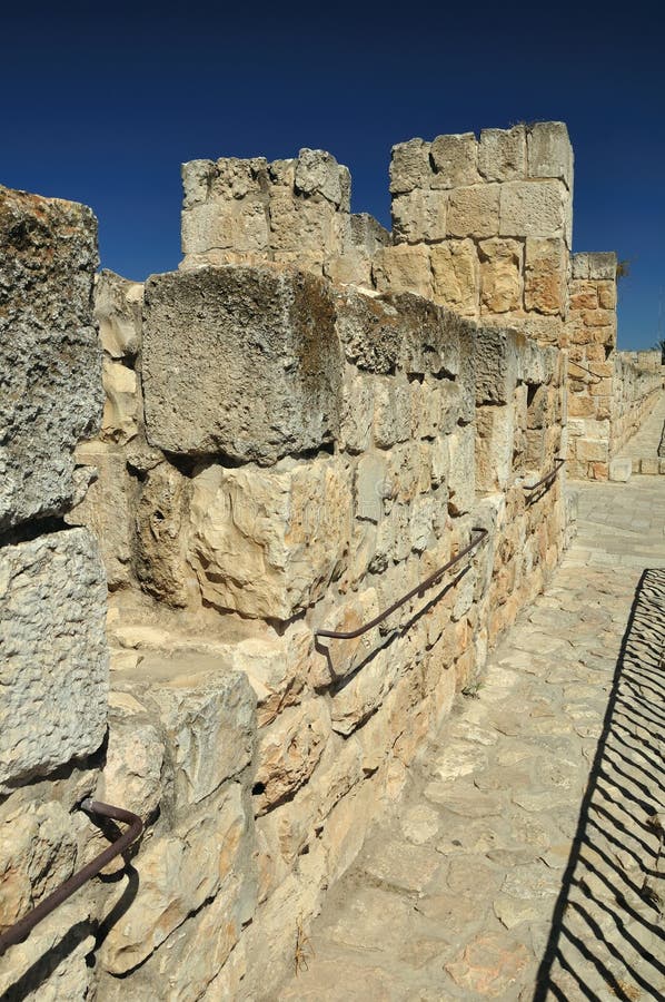Old Jerusalem wall. stock photo. Image of saturated, staircase - 25802456