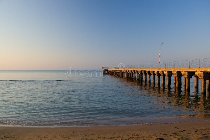Old jetty at morning stock photo. Image of beach, sunlight - 13015128