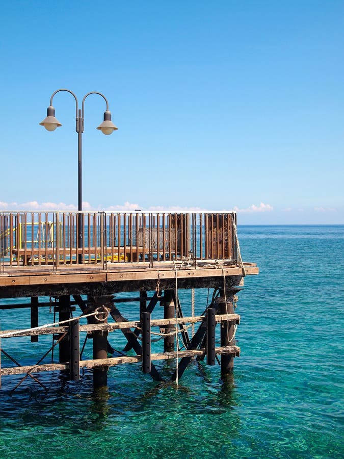 Old jetty in the sea stock photo. Image of fashioned - 46394122