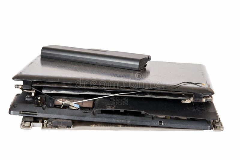 Laptop in trash stock photo. Image of business, trash - 2355164