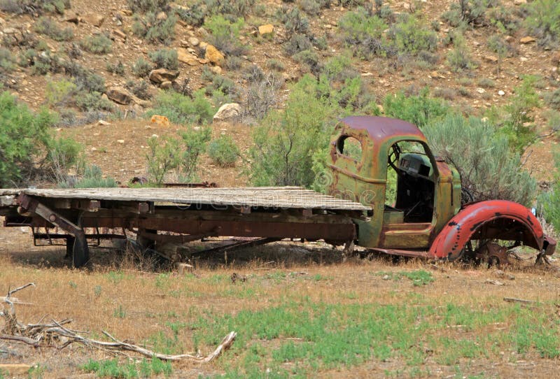 Old Junker stock image. Image of sand, flatbed, junked - 43578395