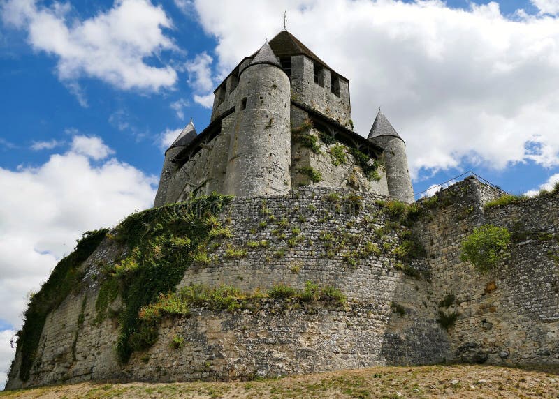 The Old Keep Called “Tour César” in Provins Stock Photo - Image of wall ...