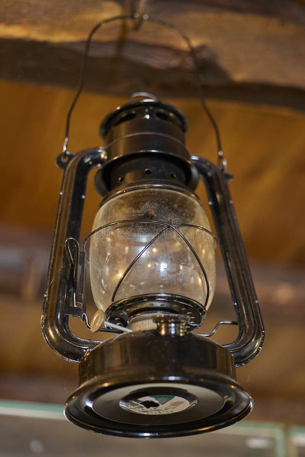 Old Kerosene Lantern Hanging Indoors Stock Photo - Image of antique ...