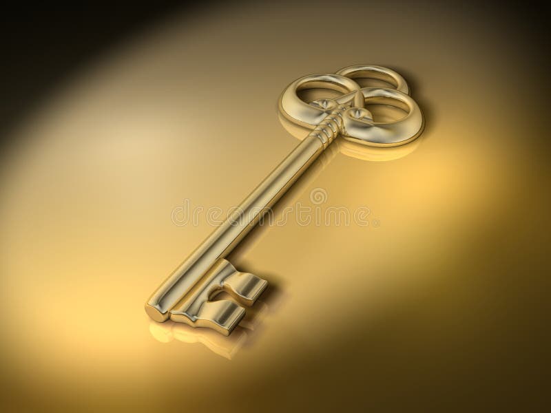 Old key 1 stock illustration. Illustration of conceptual - 3487567