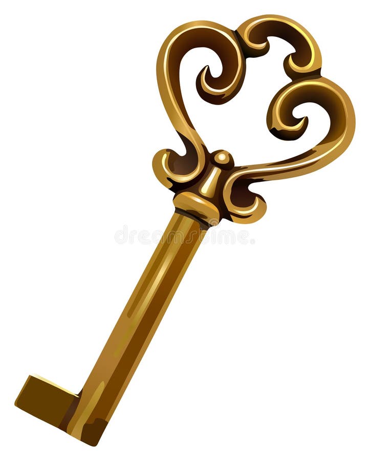 Old key stock vector. Illustration of home, protection - 13812149
