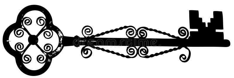 Old key stock vector. Illustration of souvenir, close - 4625199