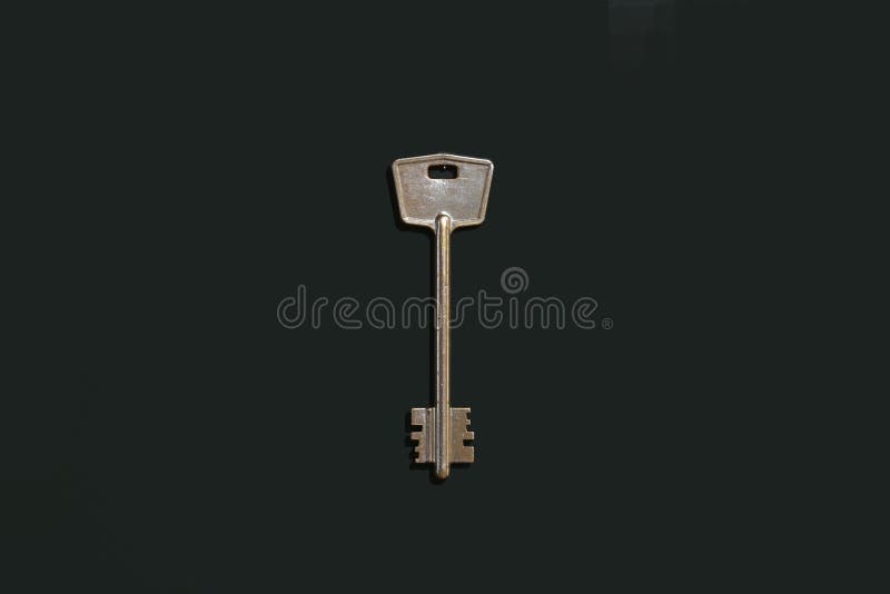 Old Key on a Black Background. Close-up Stock Image - Image of ...