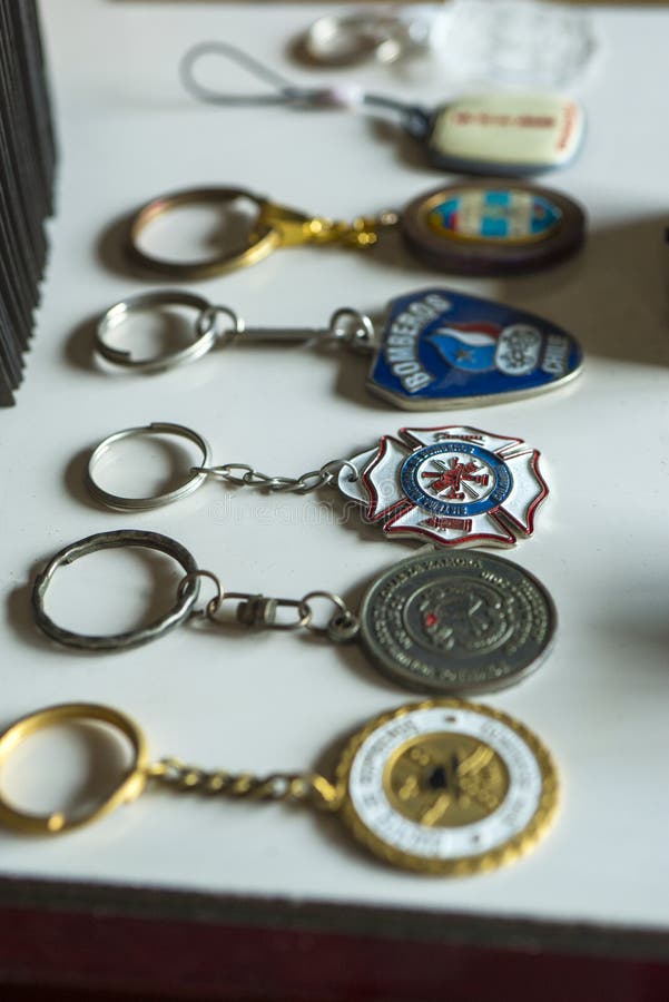 Old key chains in display editorial photo. Image of symbol - 80036906