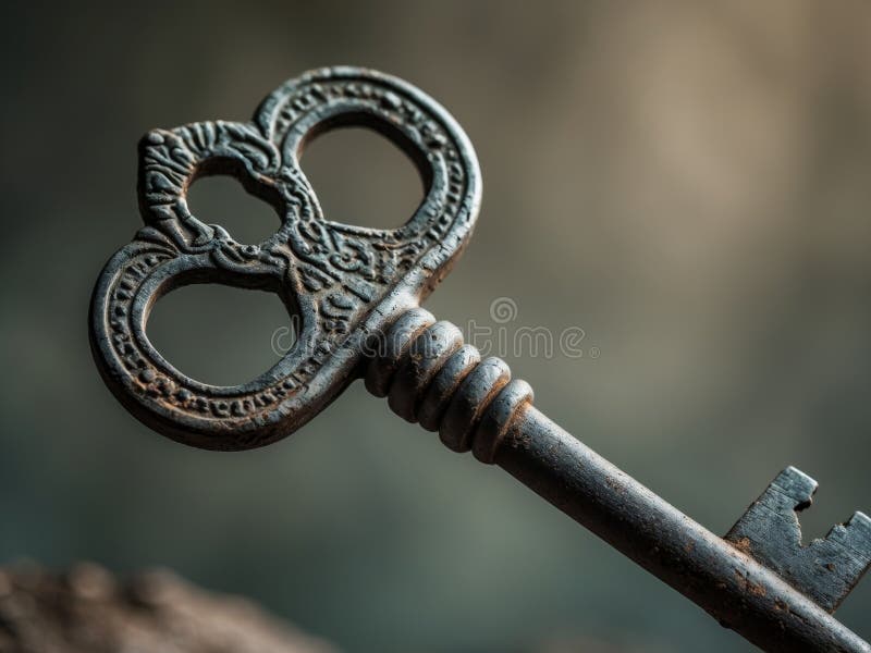 Old Key a Close Up of an Old Key with a Nostalgic and Mysterious Stock ...