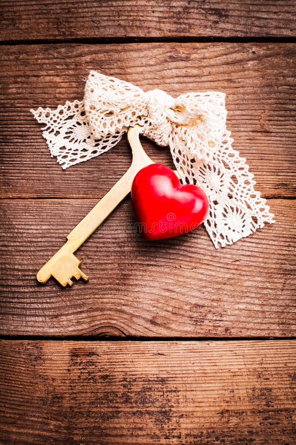 Old key and heart stock image. Image of message, fabric - 28952195