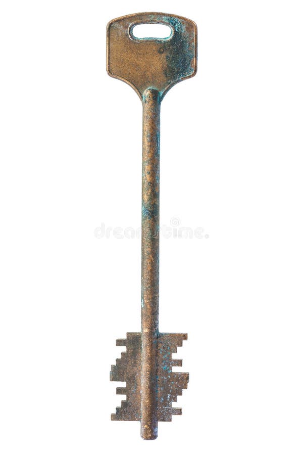 Old key isolated stock photo. Image of antique, prison - 43813872