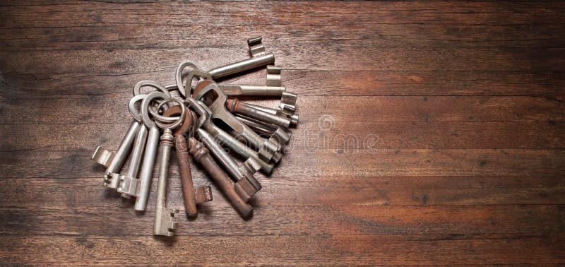 Old Key Keys Background stock photo. Image of banner - 66010890