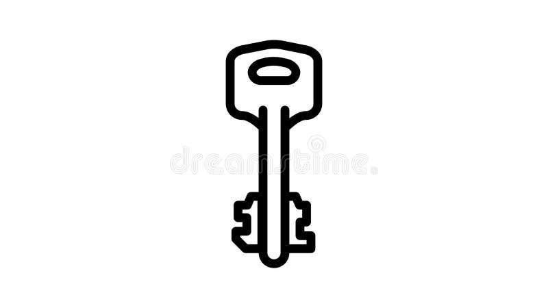 Old Key Line Icon Animation Stock Video - Video of abstract ...