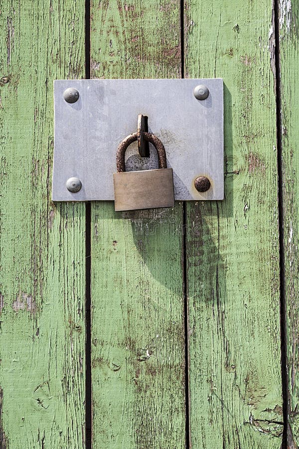 Old Key Lock on Wooden Door Stock Photo - Image of architecture, door ...