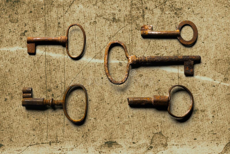 Old Key on the Old Textured Paper with Natural Patterns Stock Image ...
