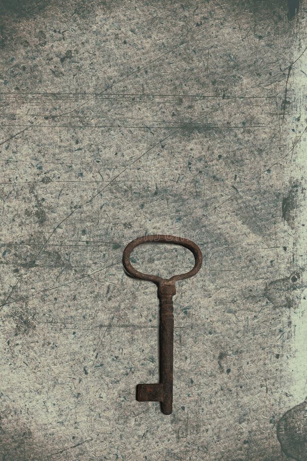 Old Key on the Old Textured Paper with Natural Patterns Stock Photo ...