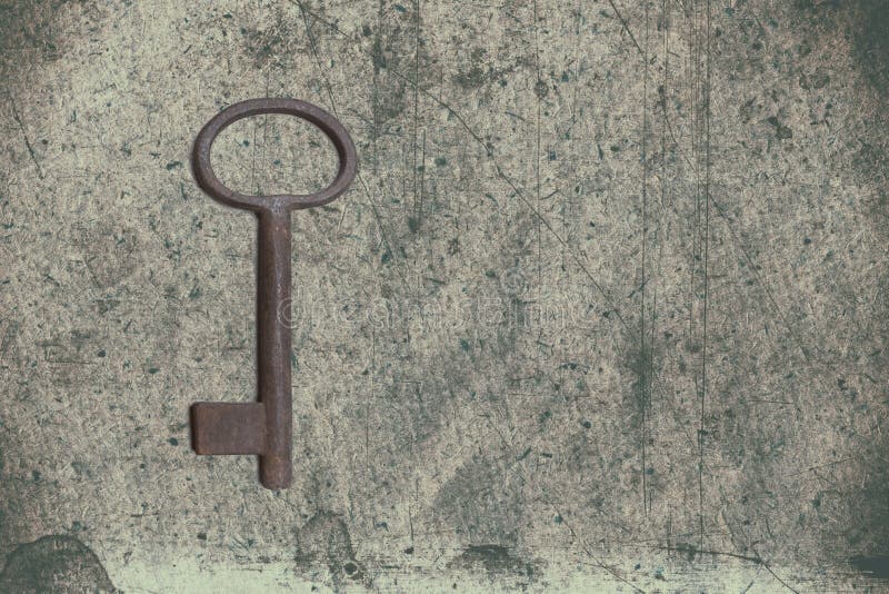 Old Key on the Old Textured Paper with Natural Patterns Stock Image ...