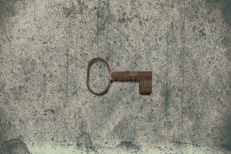 Old Key on the Old Textured Paper with Natural Patterns Stock Image ...