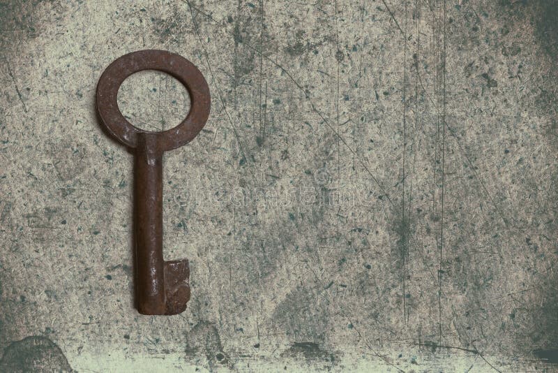 Old Key on the Old Textured Paper with Natural Patterns Stock Photo ...
