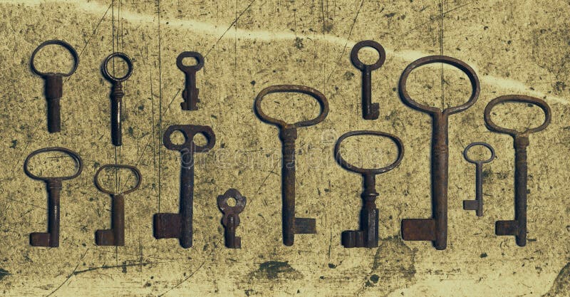 Old Key on the Old Textured Paper with Natural Patterns Stock Image ...