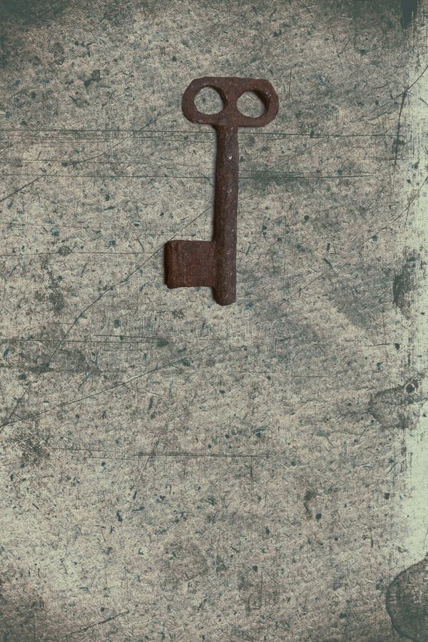 Old Key on the Old Textured Paper with Natural Patterns Stock Photo ...