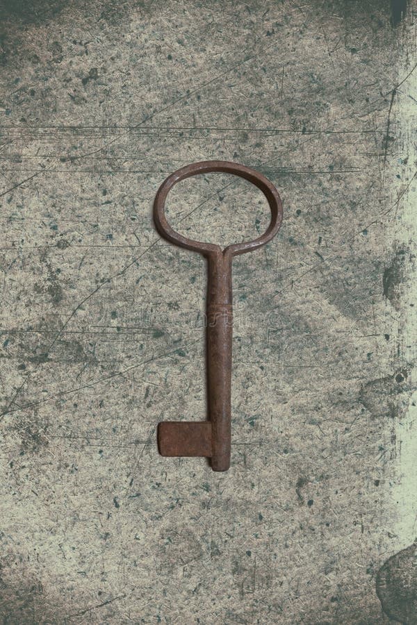 Old Key on the Old Textured Paper with Natural Patterns Stock Photo ...