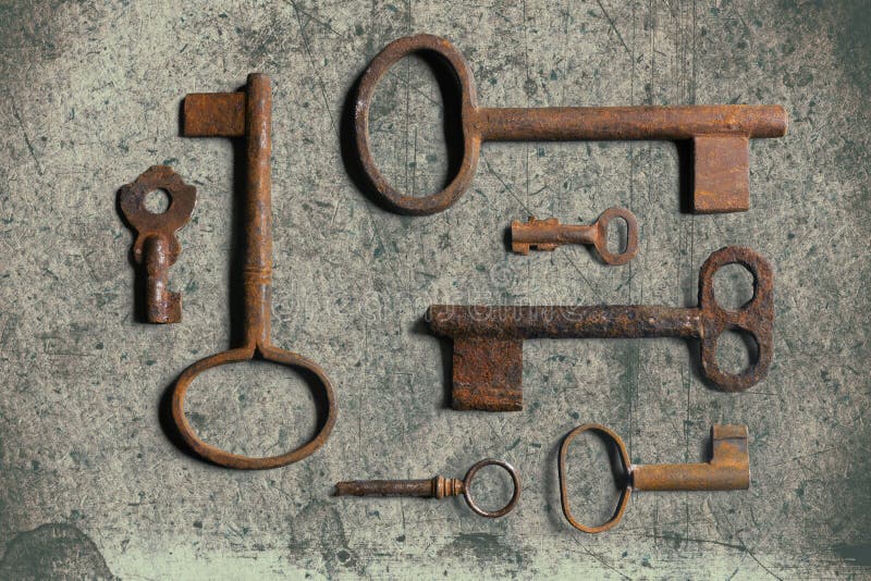 Old Key on the Old Textured Paper with Natural Patterns Stock Image ...