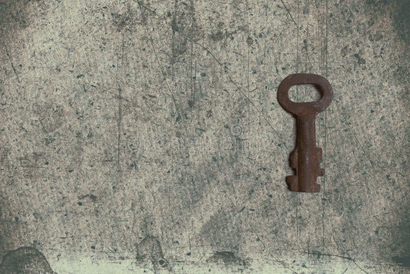 Old Key on the Old Textured Paper with Natural Patterns Stock Photo ...