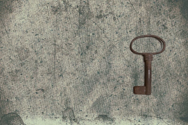 Old Key on the Old Textured Paper with Natural Patterns Stock Image ...