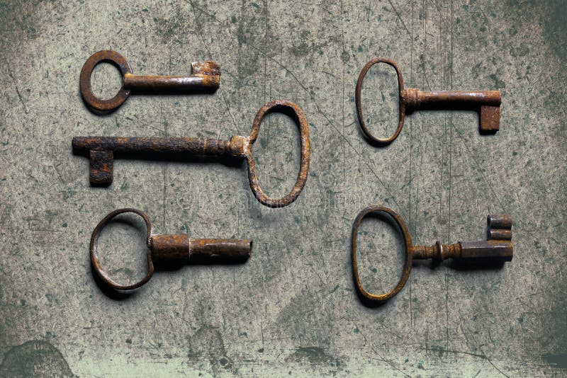 Old Key on the Old Textured Paper with Natural Patterns Stock Photo ...