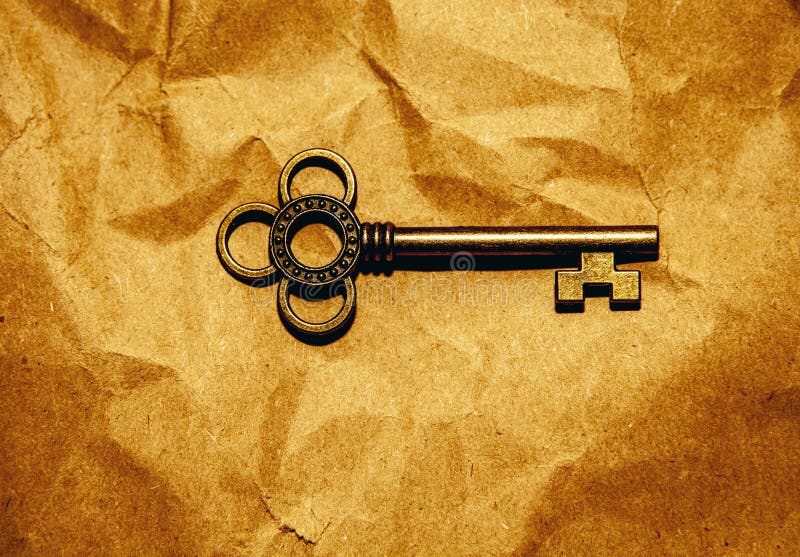 Old key paper background stock image. Image of hole - 253919509