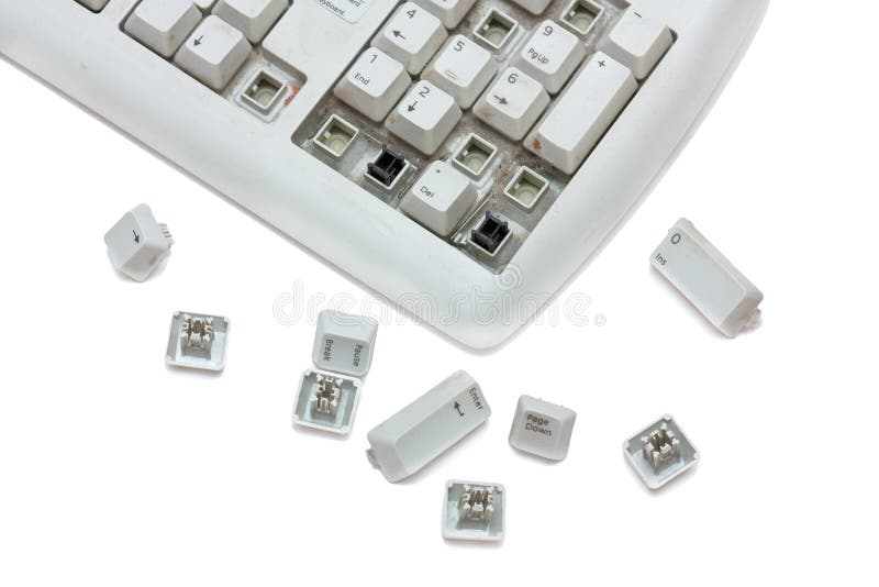 Messy keyboard stock image. Image of transcribe, broken - 710397
