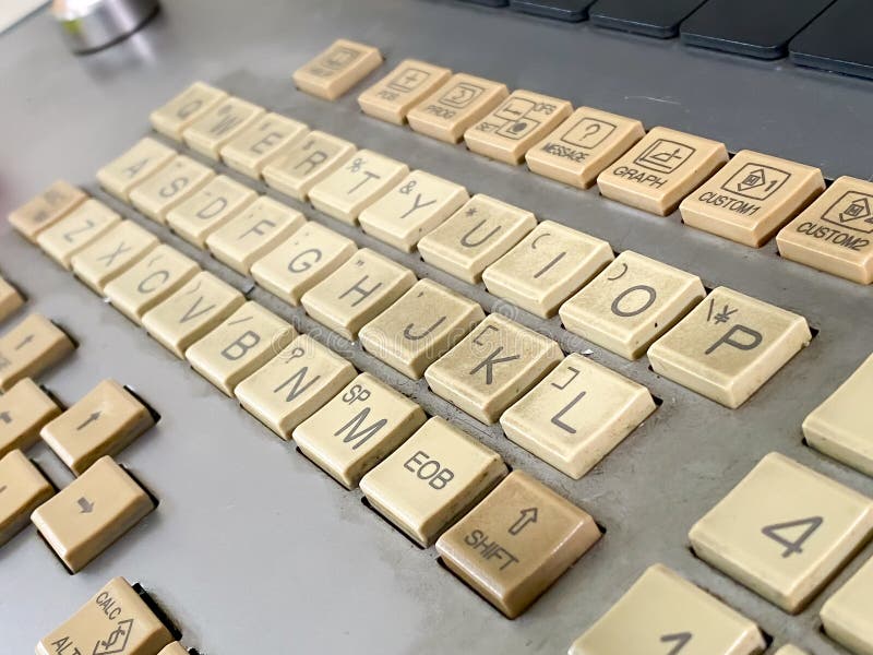 Old Keyboard of CNC Machine Controller Stock Photo - Image of industry ...