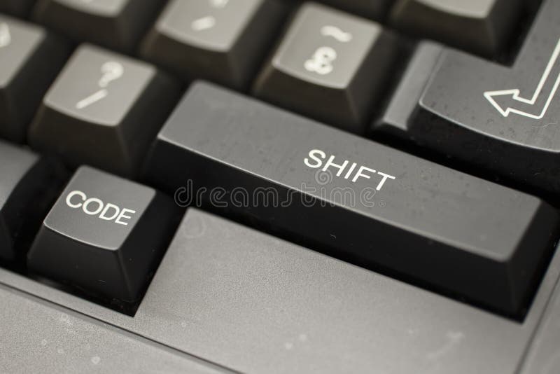 Old Keyboard - Code and Long Shift Keys Stock Image - Image of coding ...