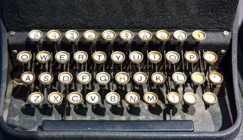 Old Keyboard in Computer Museum Stock Photo - Image of obsolete, black ...