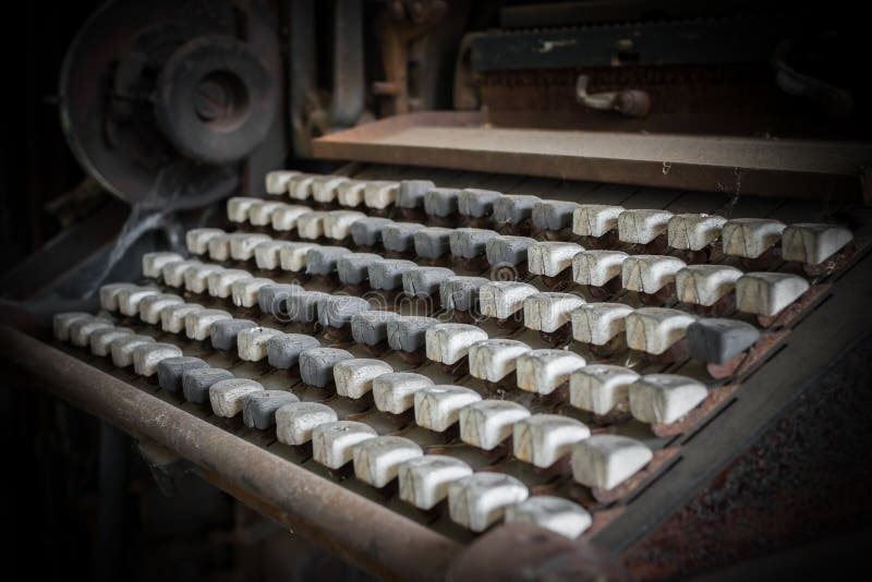 Old keyboard stock image. Image of antique, close, machine - 54290557