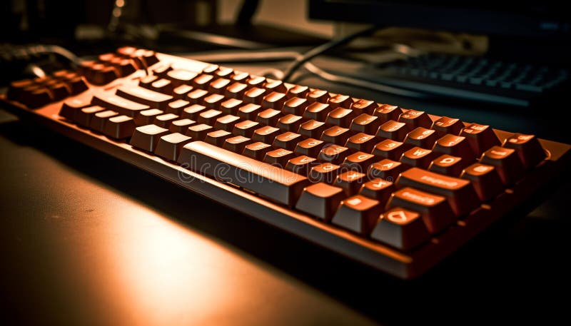 Old Typewriter Keyboard Old Keyboard Stock Illustration - Illustration ...