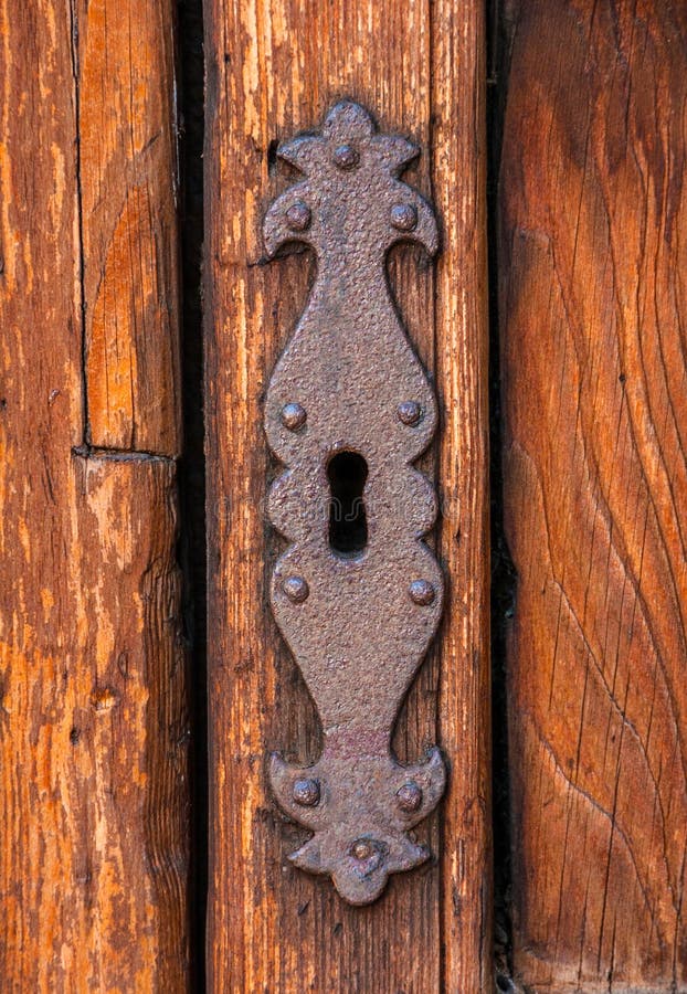 Old keyhole with rust stock image. Image of worn, material - 125778319