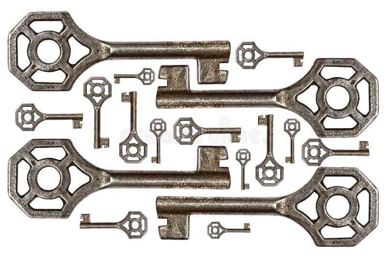 Old keys stock image. Image of isolation, brass, safe - 19510515
