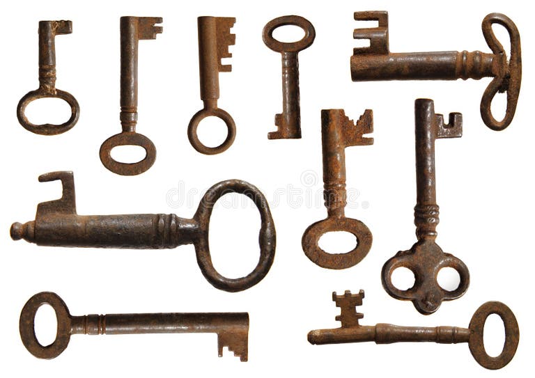 Old keys collection stock image. Image of group, tarnish - 3313737