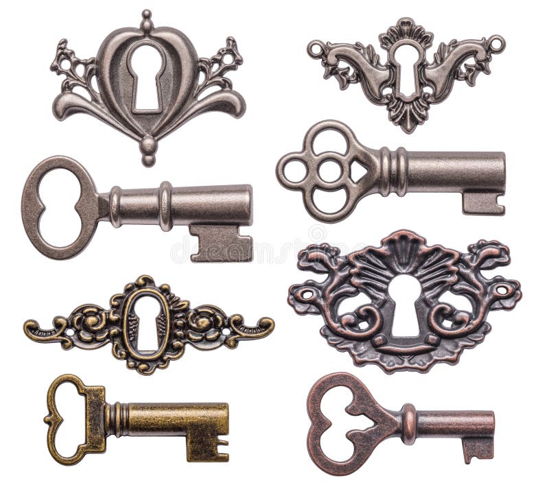 Old and New Keyholes stock image. Image of double, steel - 80831833