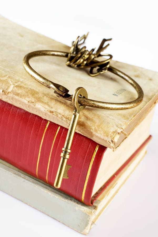 Old keys on old book stock image. Image of cover, data - 38648913